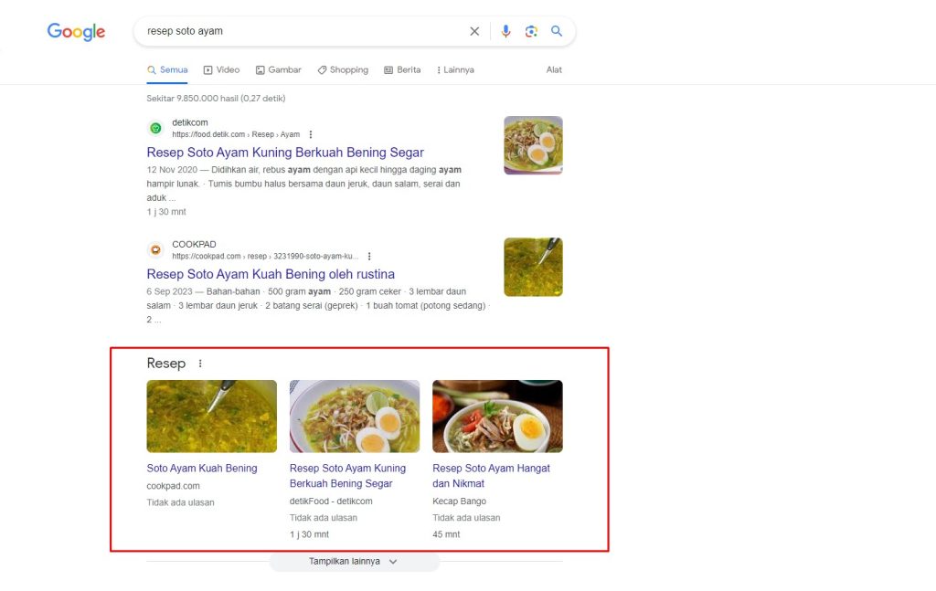 Rich Snippets, Tampilan Hasil Pencarian untuk Tingkatkan Traffic ...